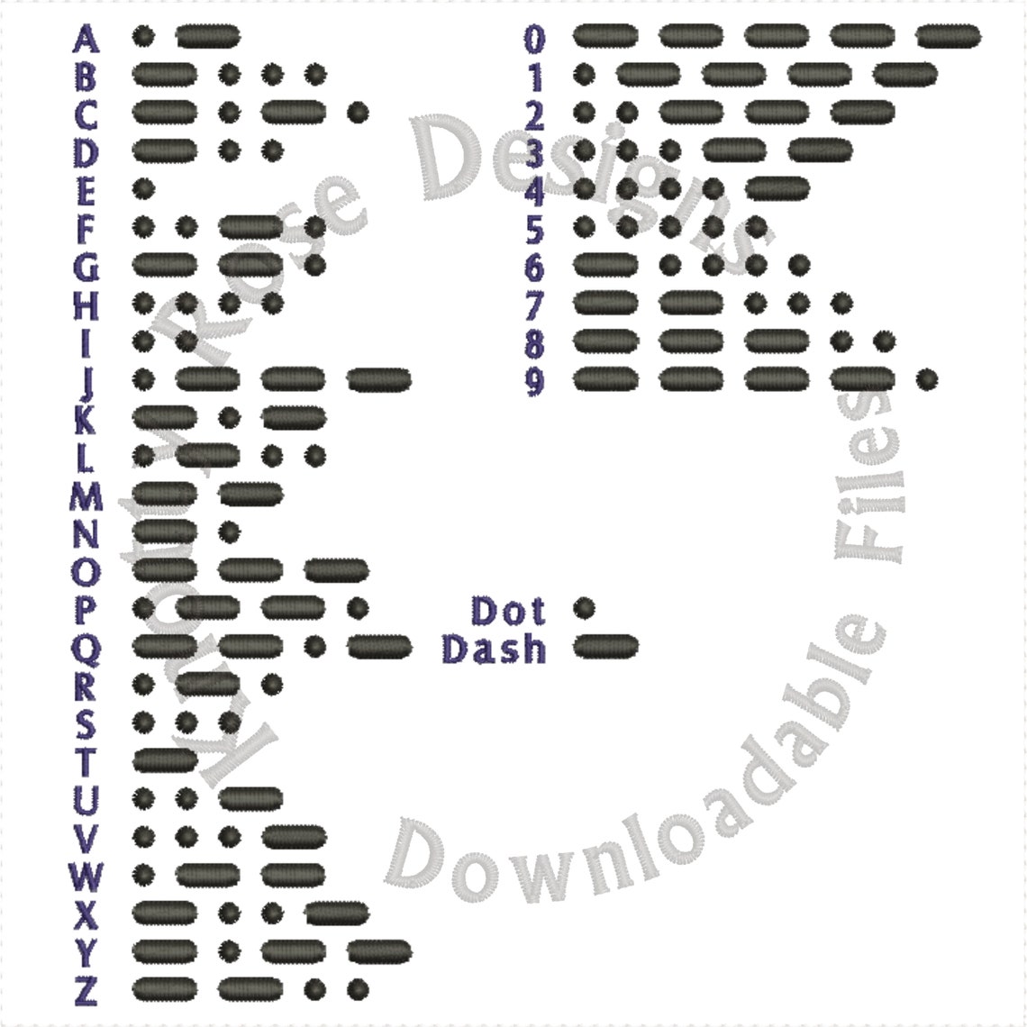 International Morse Code 1 - Monogram Font (instant Download) Machine ...