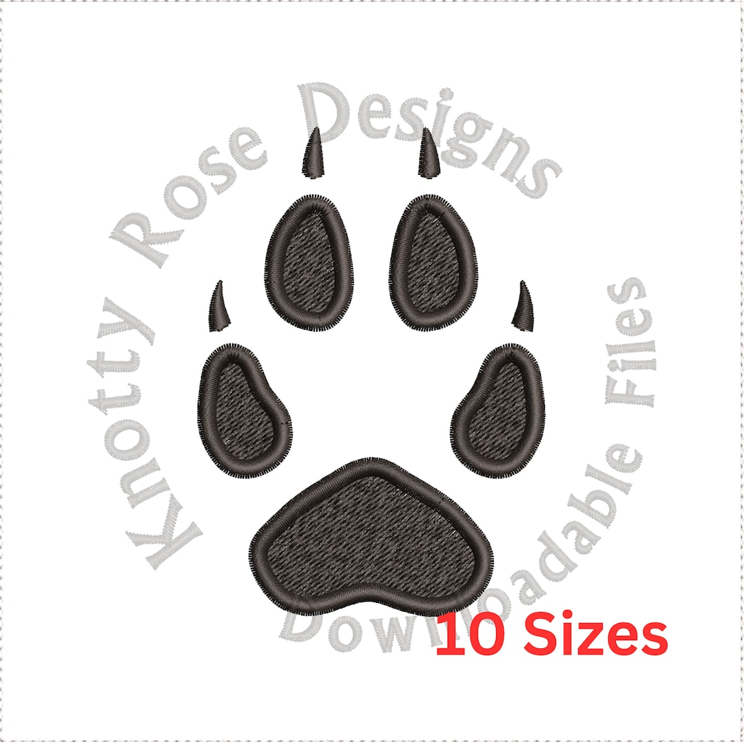 Fox Paw Print 1 instant Download Machine Embroidery Design - Etsy