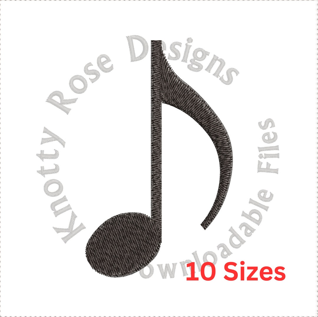 Music Eighth Note (instant Download) Machine Embroidery Design - Etsy