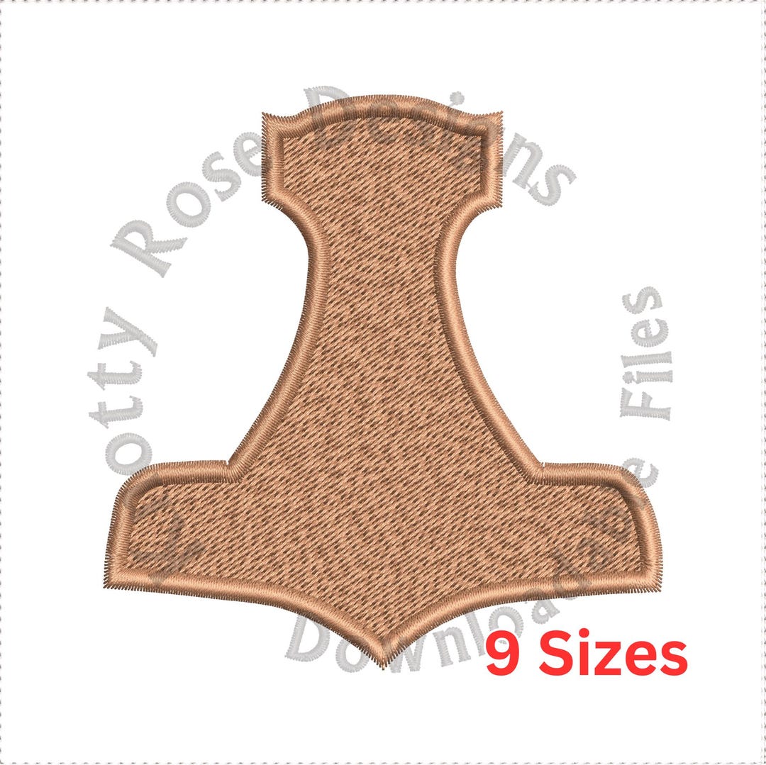 Thor's Hammer 2 (instant Download) Machine Embroidery Design - Etsy