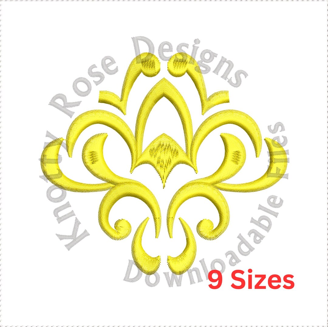 Floral Flourish 2 (instant Download) Machine Embroidery Design - Etsy