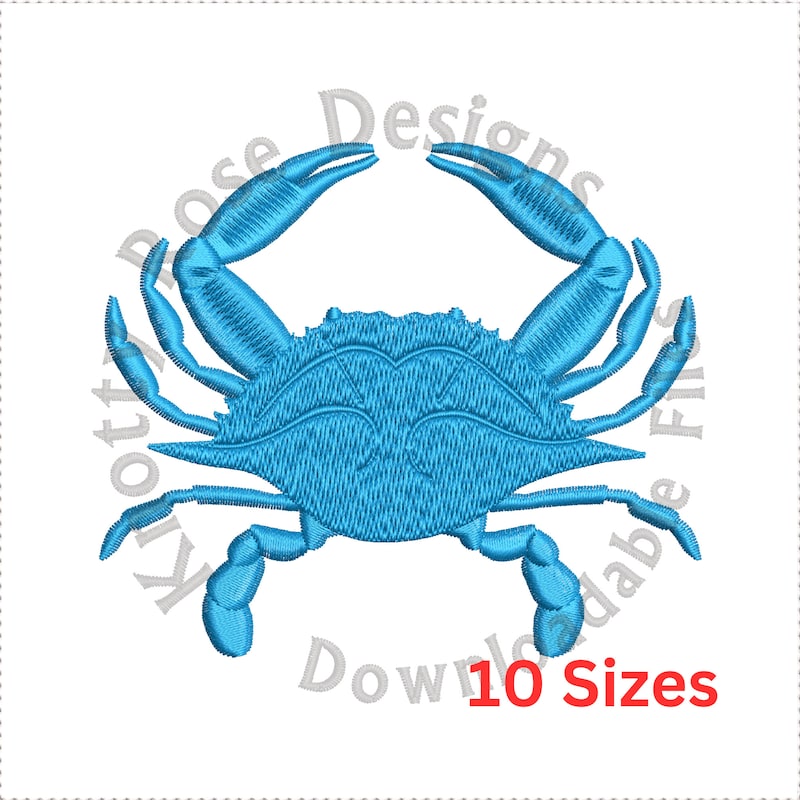 Embroidery Blue Crab File - Etsy