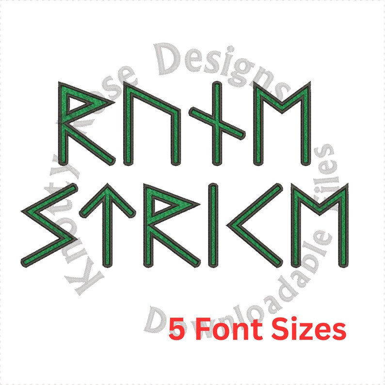 Rune Strike - Norse Nordic Elder Futhark Alphabet Font (instant ...