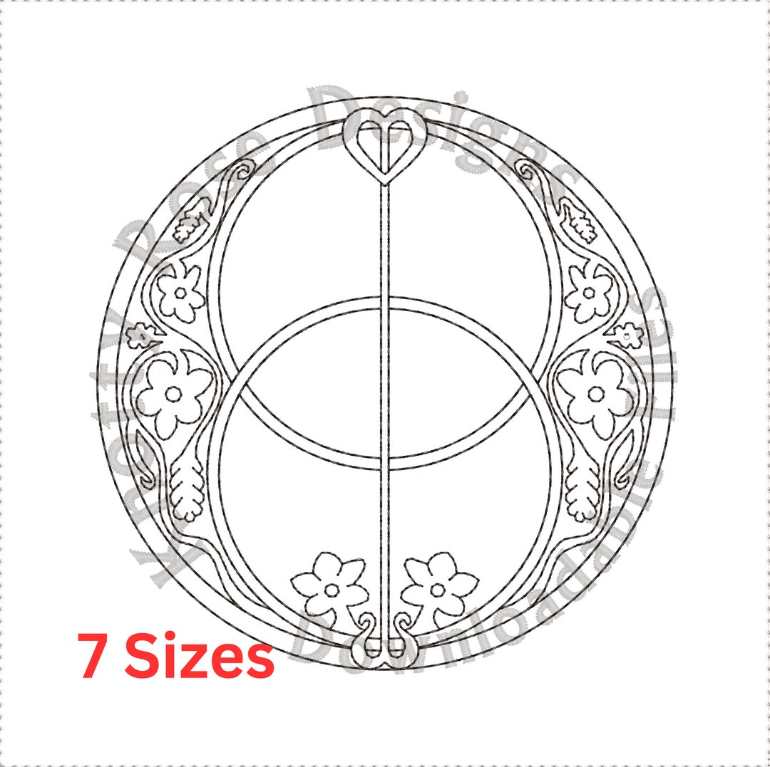 Glastonbury Chalice Well Quilting Redwork (instant Download) Machine ...