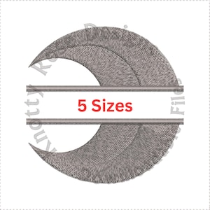 Increscent Moon Split Monogram Frame (instant Download) Machine ...