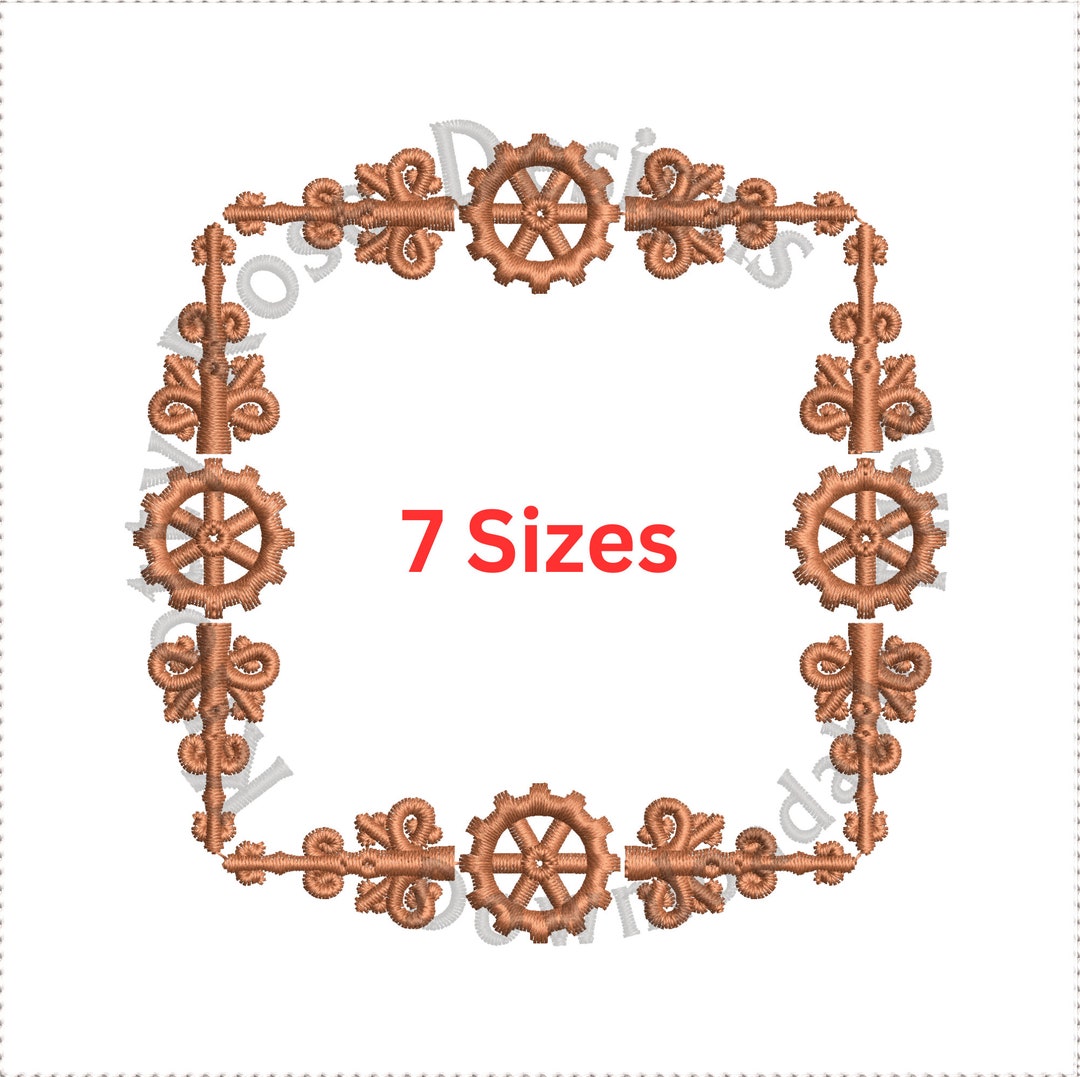 Steampunk Frame Flourish 1 (instant Download) Machine Embroidery Design - Etsy