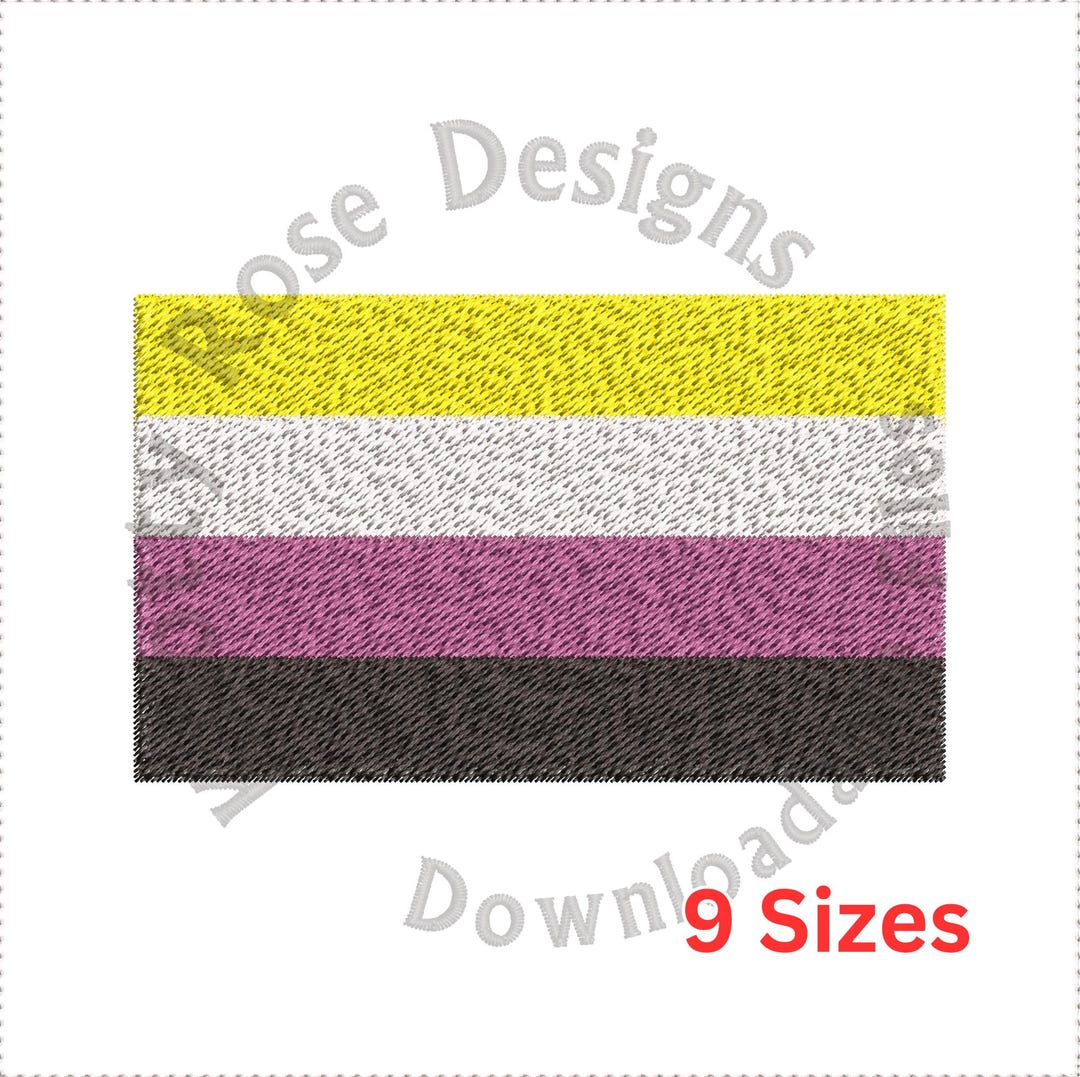 Nonbinary Pride Flag (instant Download) Machine Embroidery Design - Etsy