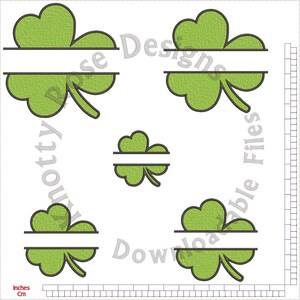 Shamrock 1 Split Frame (machine Embroidery Design) Instant Download - Etsy