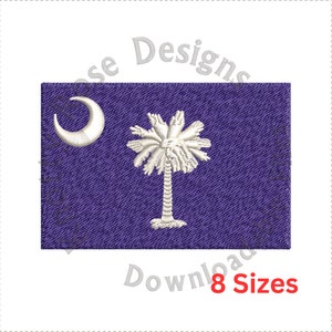 South Carolina US American Flag (instant Download) Machine Embroidery ...