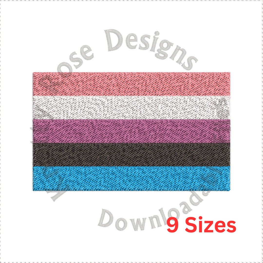 Genderfluid Pride Flag 2 (instant Download) Machine Embroidery Design ...