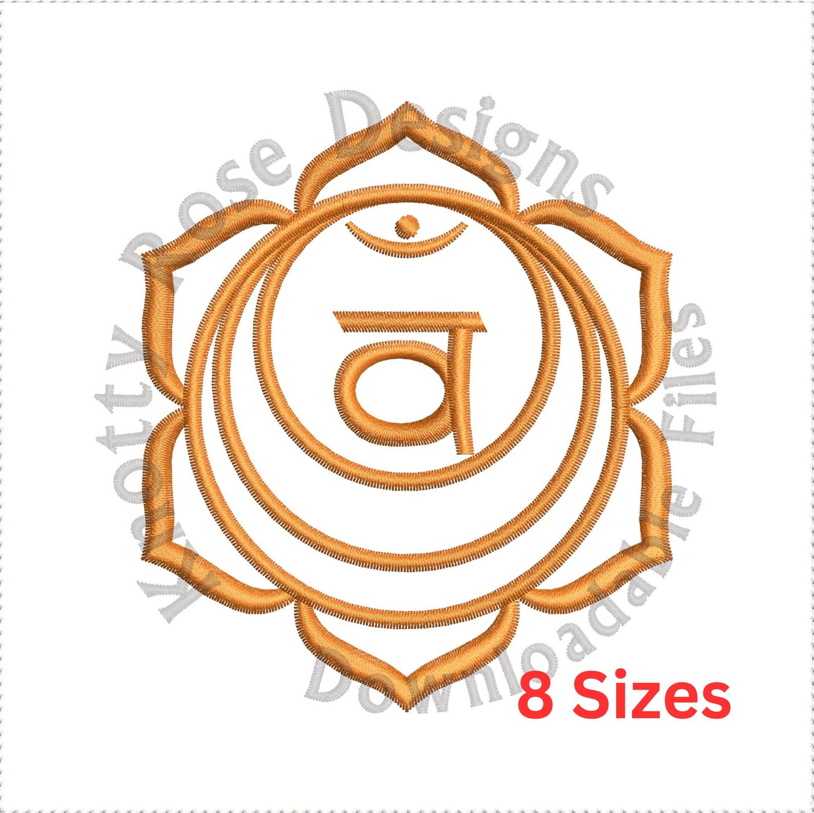Swadhisthana Sacral Chakra B (instant Download) Machine Embroidery ...