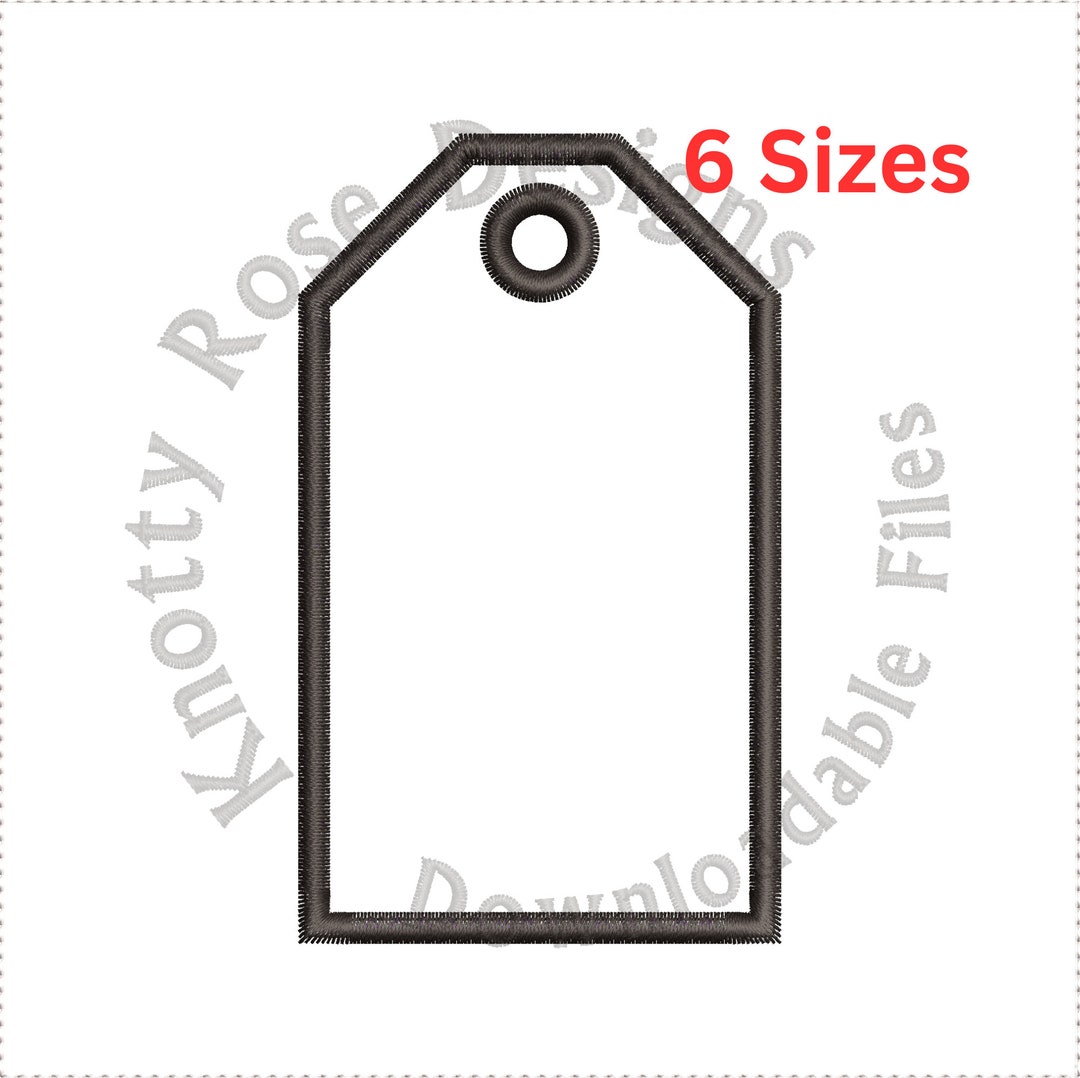 Applique Price Tag, Label (instant Download) Machine Embroidery Design ...