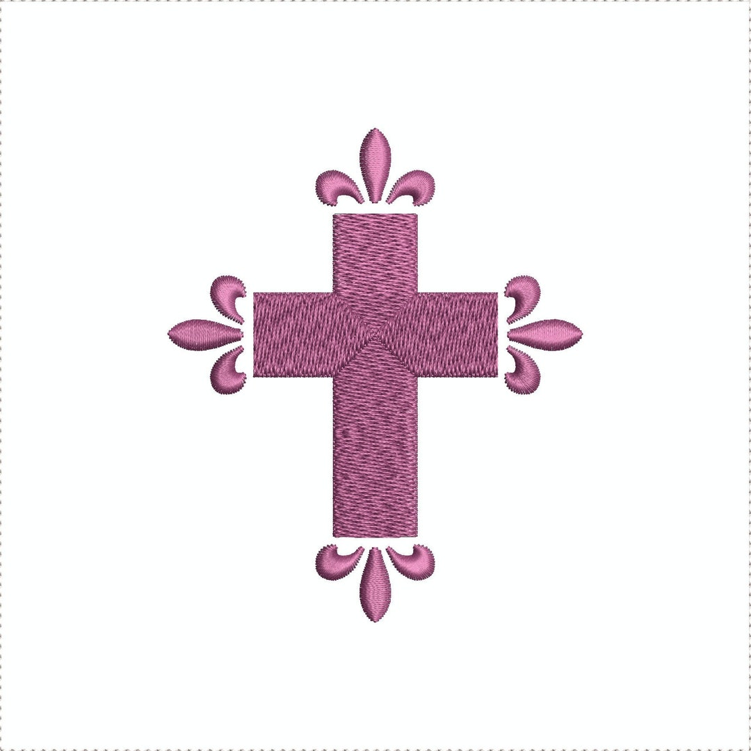 Fleurette Cross instant Download Machine Embroidery Design - Etsy