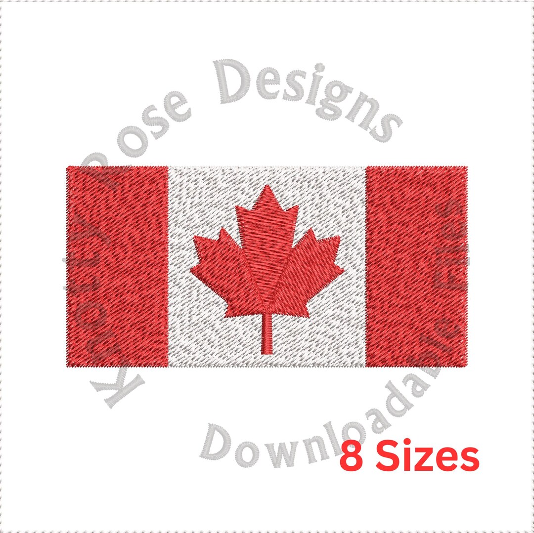 Canadian Flag 1 (instant Download) Machine Embroidery Design - Etsy