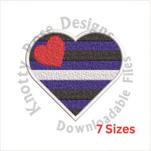 Leather Pride Flag Heart instant Download Machine Embroidery Design - Etsy
