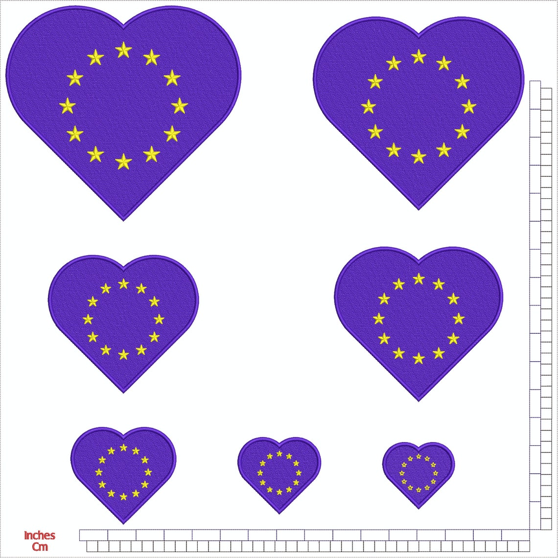 European Union Flag Heart instant Download Machine - Etsy