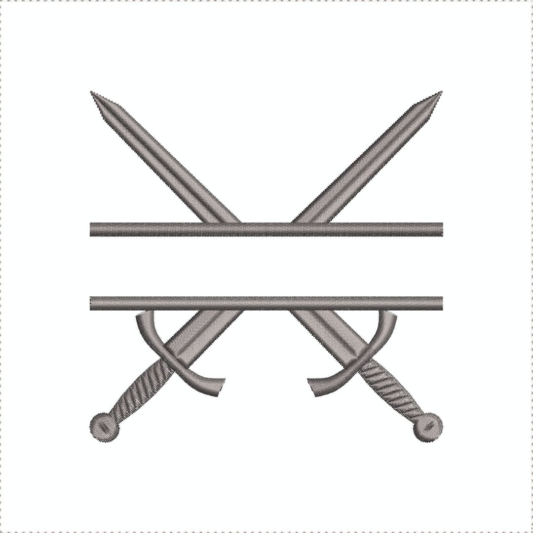 Heraldic Crossed Swords Marshal 3 Split instant Download - Etsy