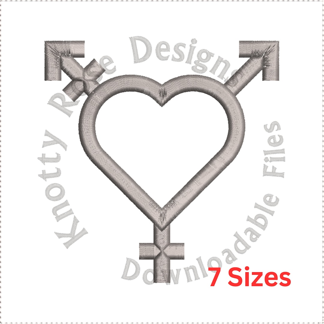 Transgender Trans Transexual Heart Symbol (instant Download) Machine ...