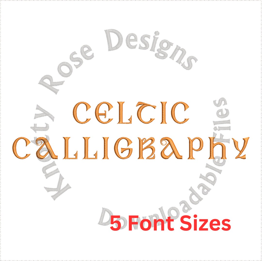 Celtic Calligraphy 1 - Monogram Font (instant Download) Machine ...