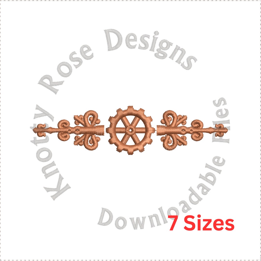 Steampunk Bar Flourish 1 (instant Download) Machine Embroidery Design - Etsy