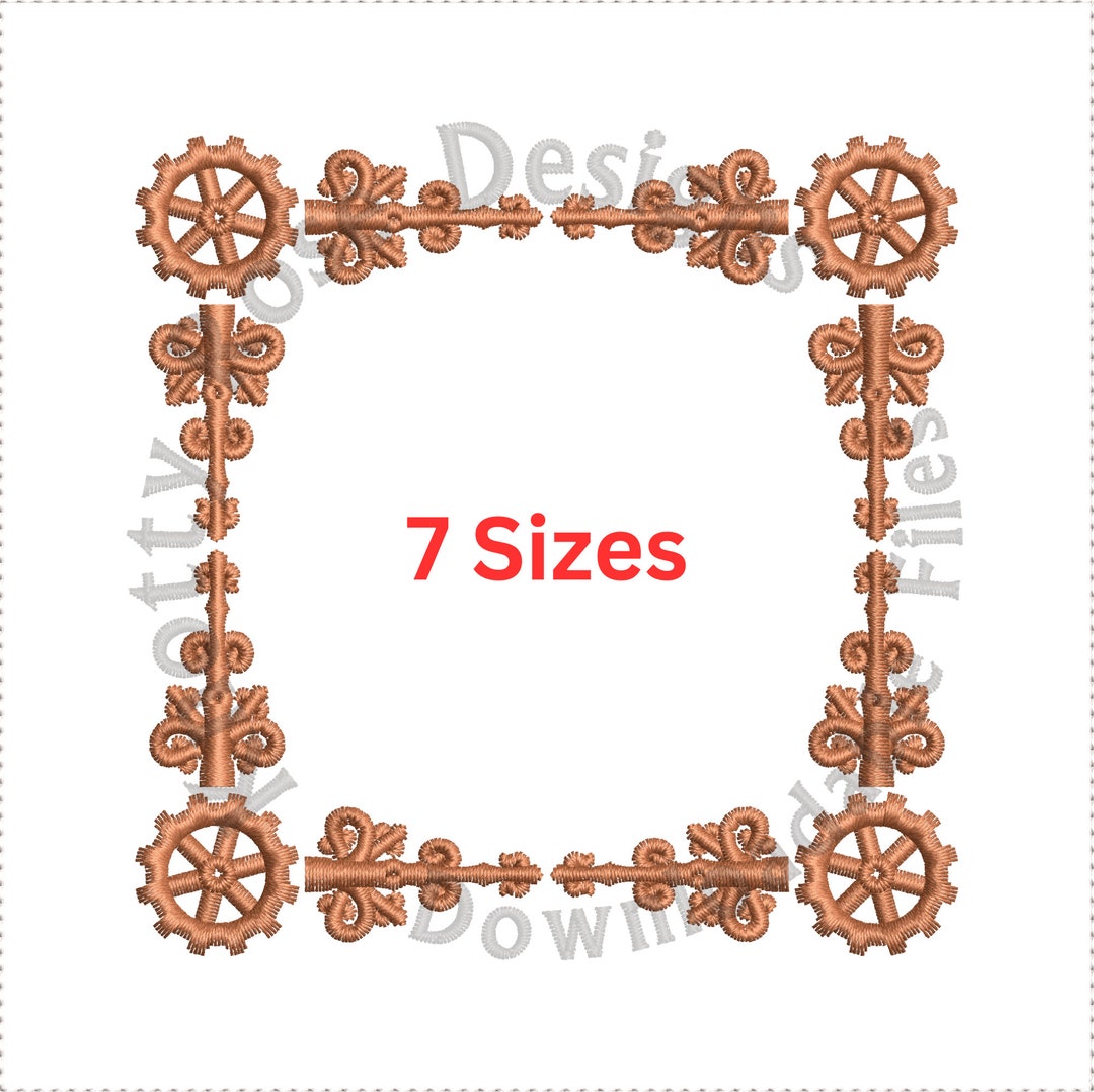 Steampunk Frame Flourish 2 (instant Download) Machine Embroidery Design - Etsy