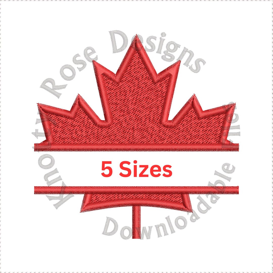 Canadian Maple Leaf 2 (instant Download) Machine Embroidery Design ...
