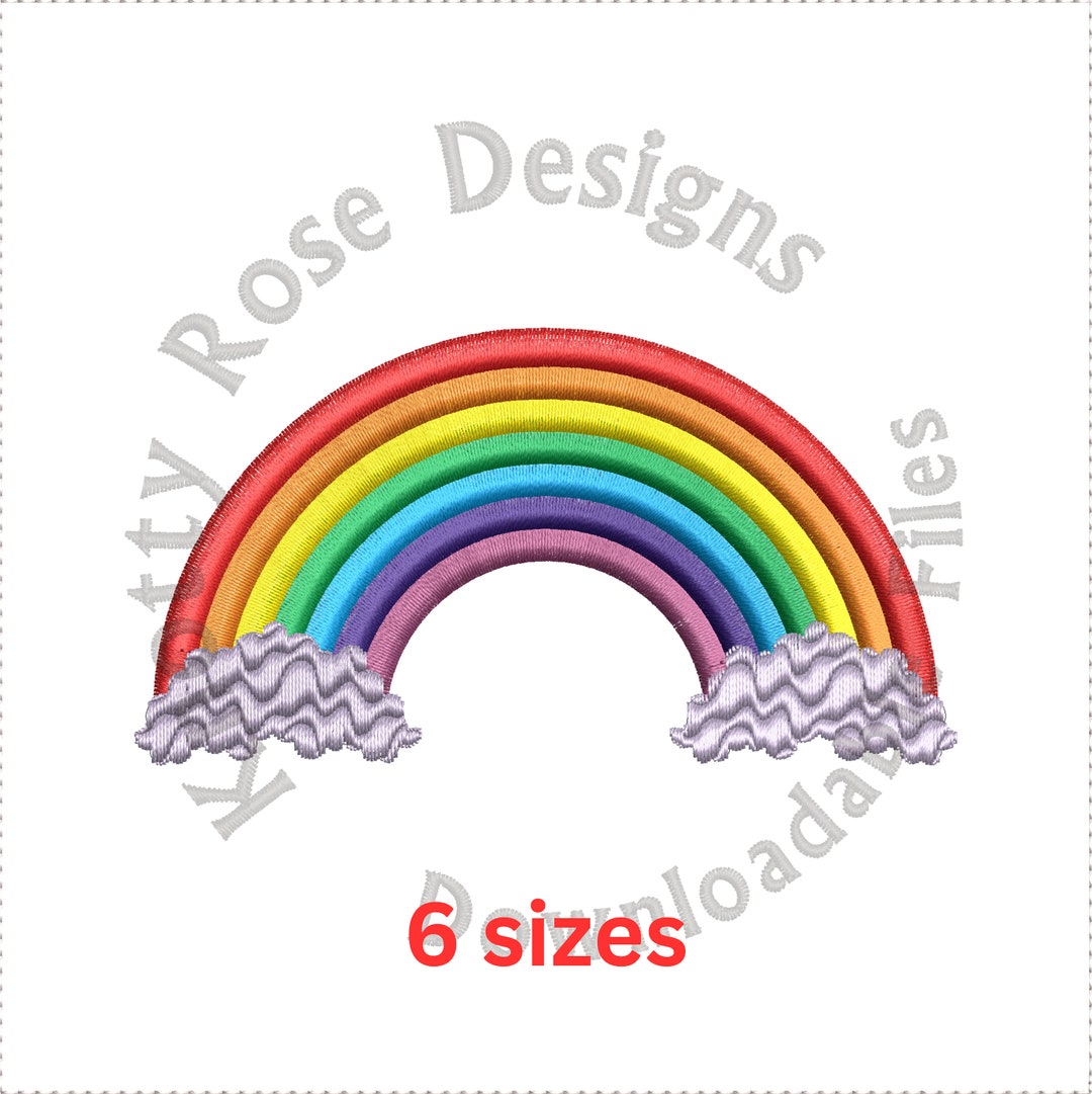 Rainbow (machine Embroidery Design) Instant Download - Etsy
