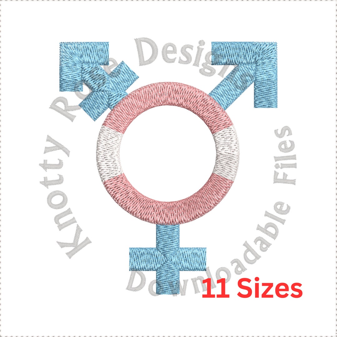 Transgender Trans Transexual Symbol 3 Flag (instant Download) Machine ...