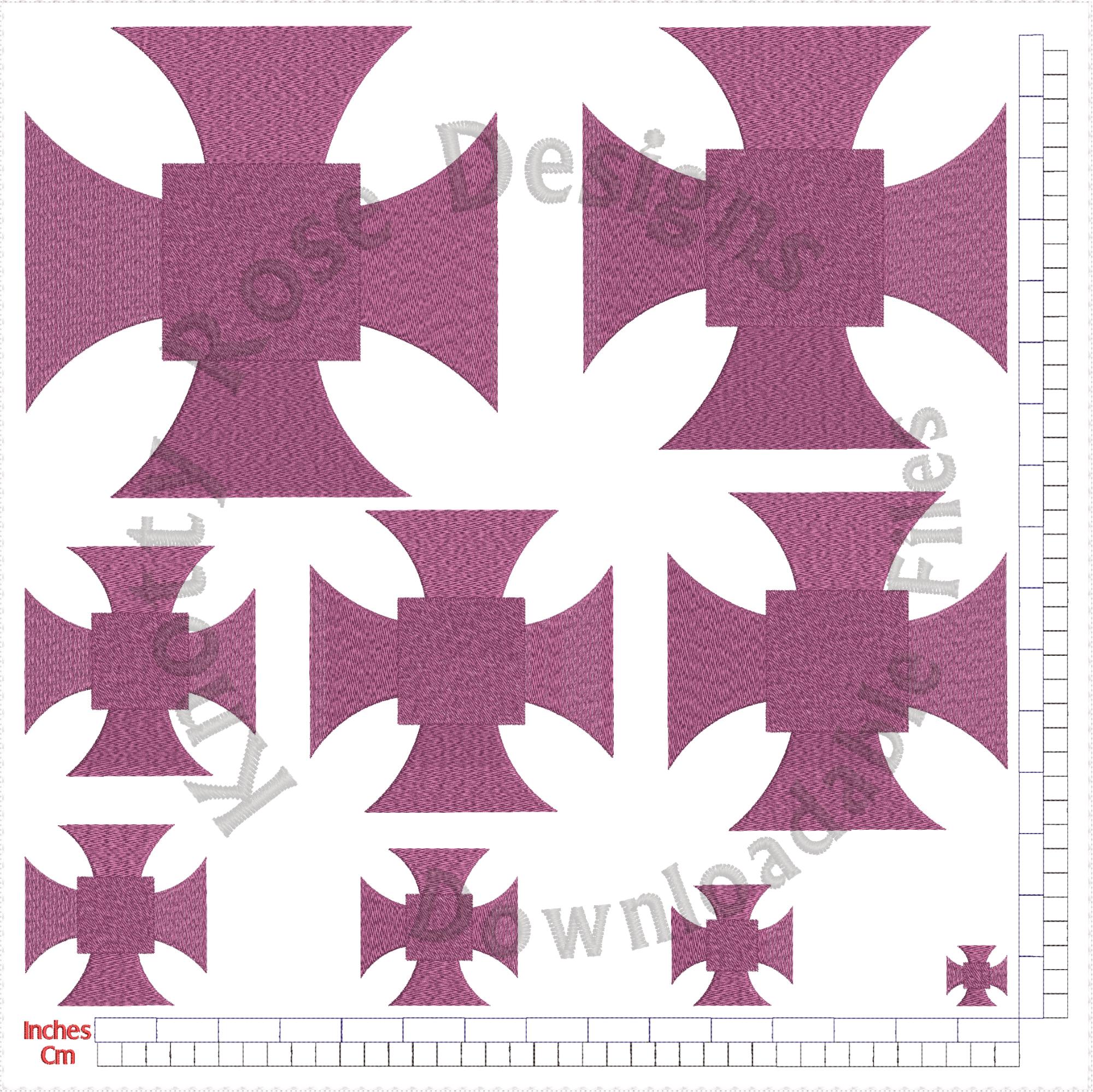 Quadrate Patee Cross (instant Download) Machine Embroidery Design - Etsy