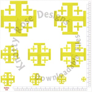 Cross Jerusalem (instant Download) Machine Embroidery Design - Etsy