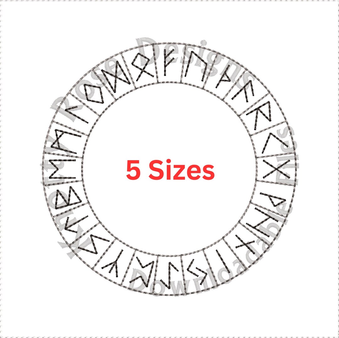 Rune Circle 2 (instant Download) (machine Embroidery Design) Norse ...