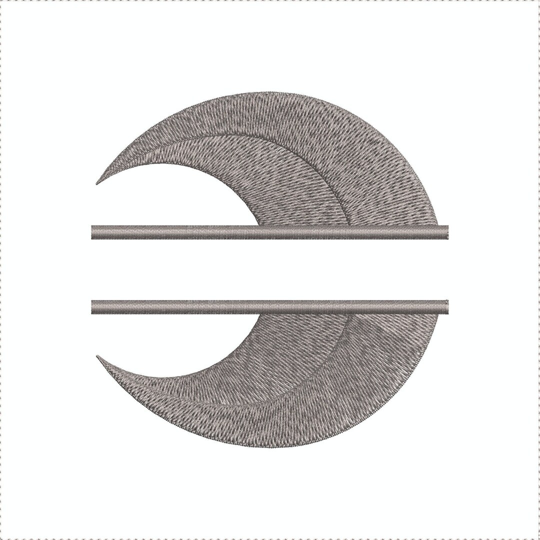 Increscent Moon Split Monogram Frame instant Download - Etsy