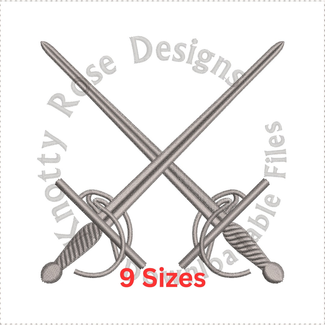 Heraldic Crossed Rapier Swords Marshal (instant Download) Machine ...