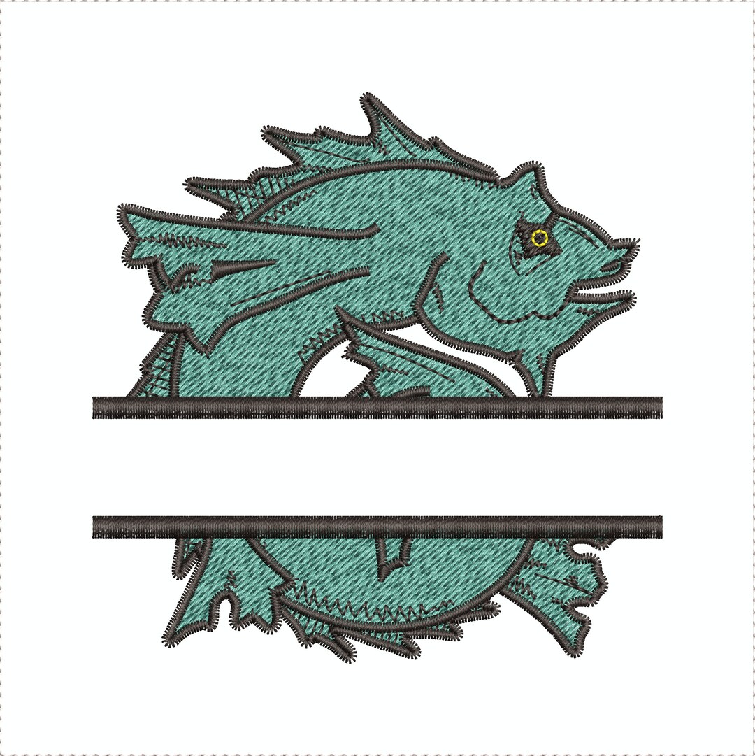 Fish Monster Split Design instant Download Machine - Etsy