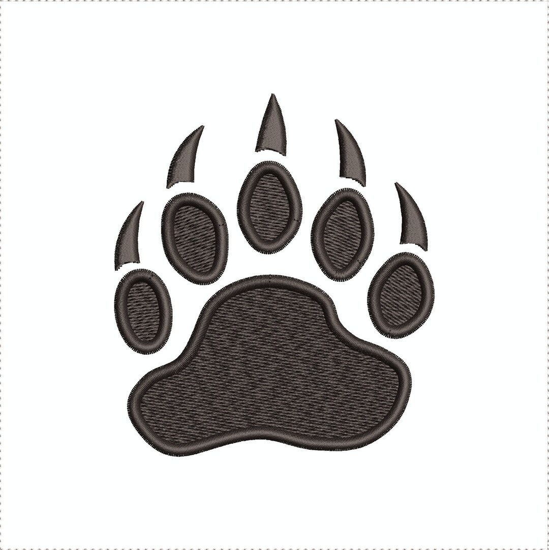 Bear Paw Print 1 instant Download Machine Embroidery Design - Etsy