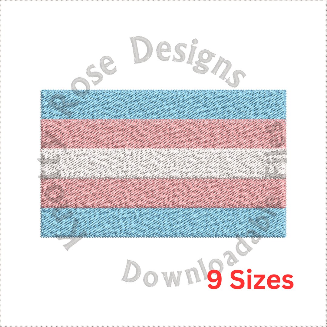 Transgender Pride Flag 2 (instant Download) Machine Embroidery Design ...