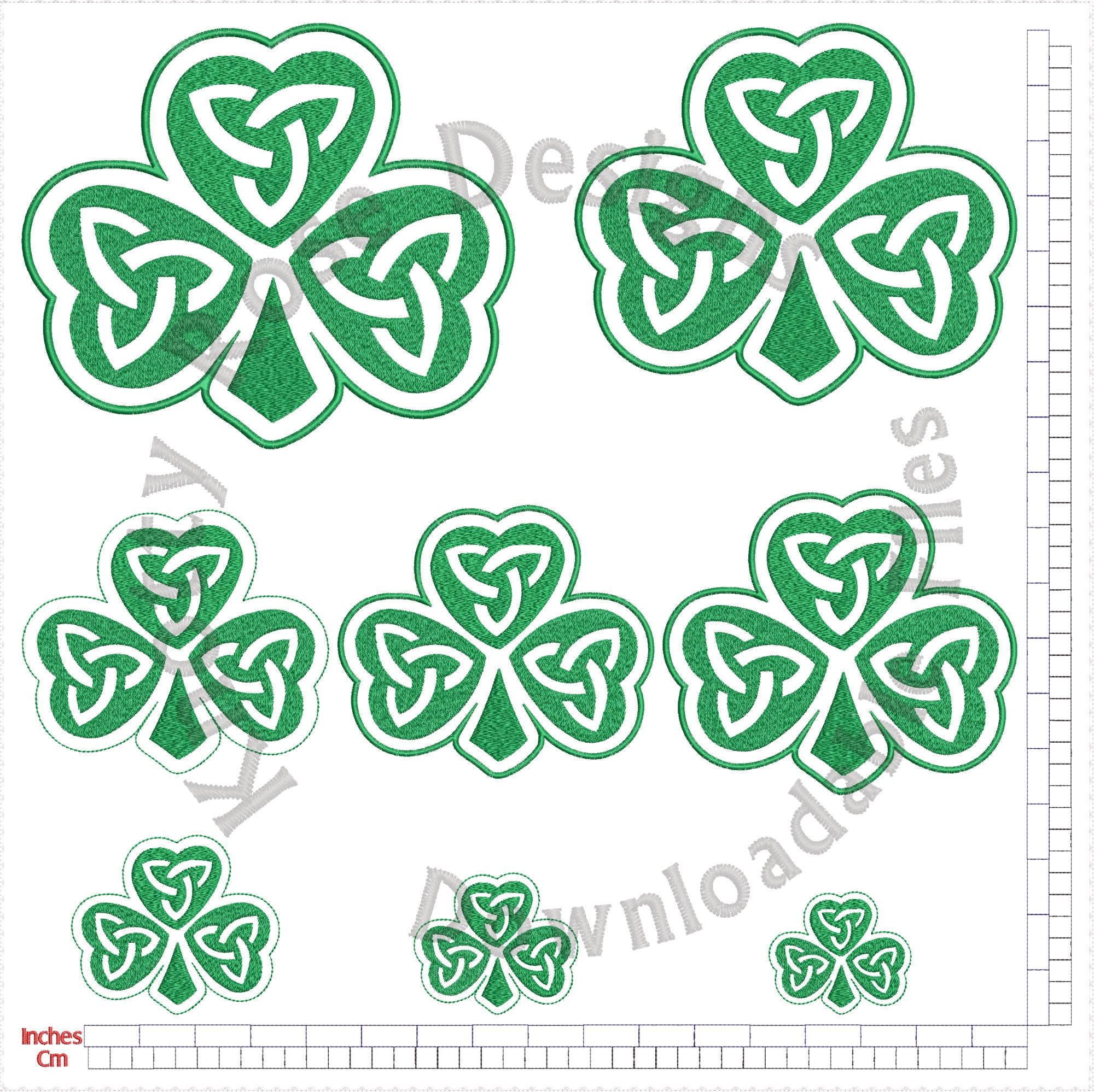 Celtic Knotwork Shamrock 1 (instant Download) Machine Embroidery Design ...