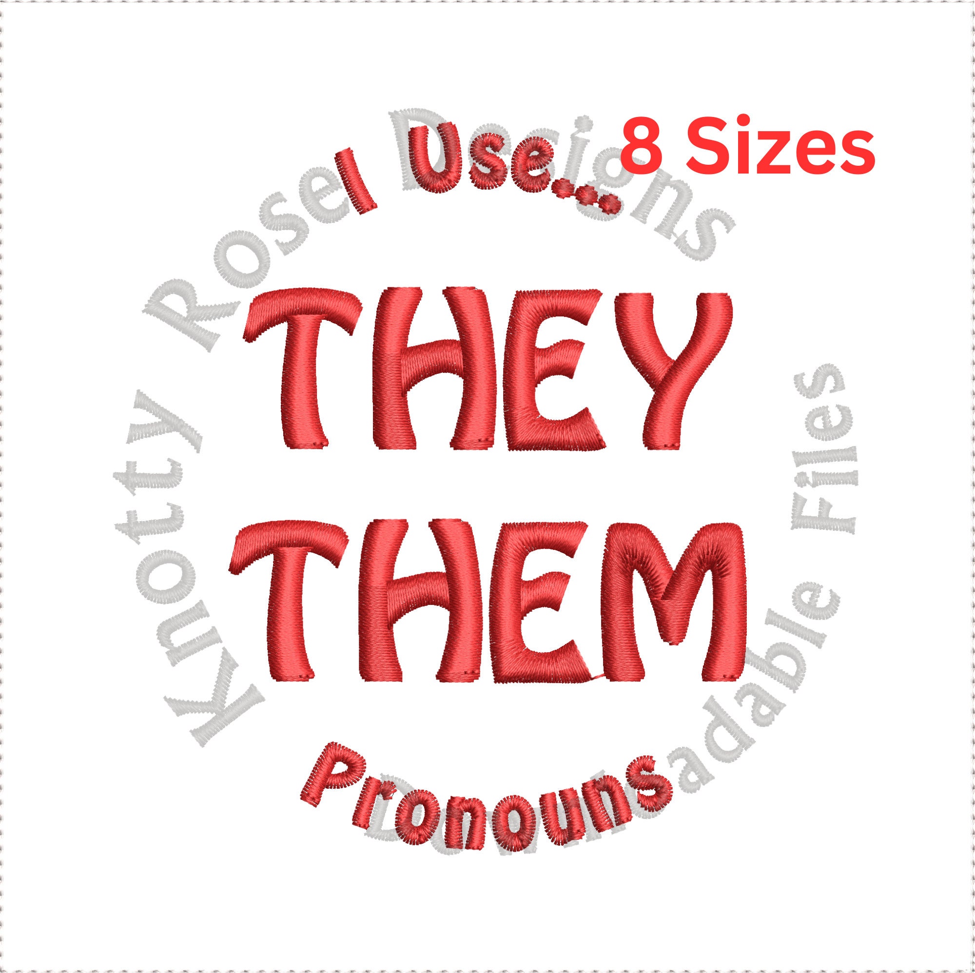 I Use They Them Pronouns (instant Download) Machine Embroidery Design ...