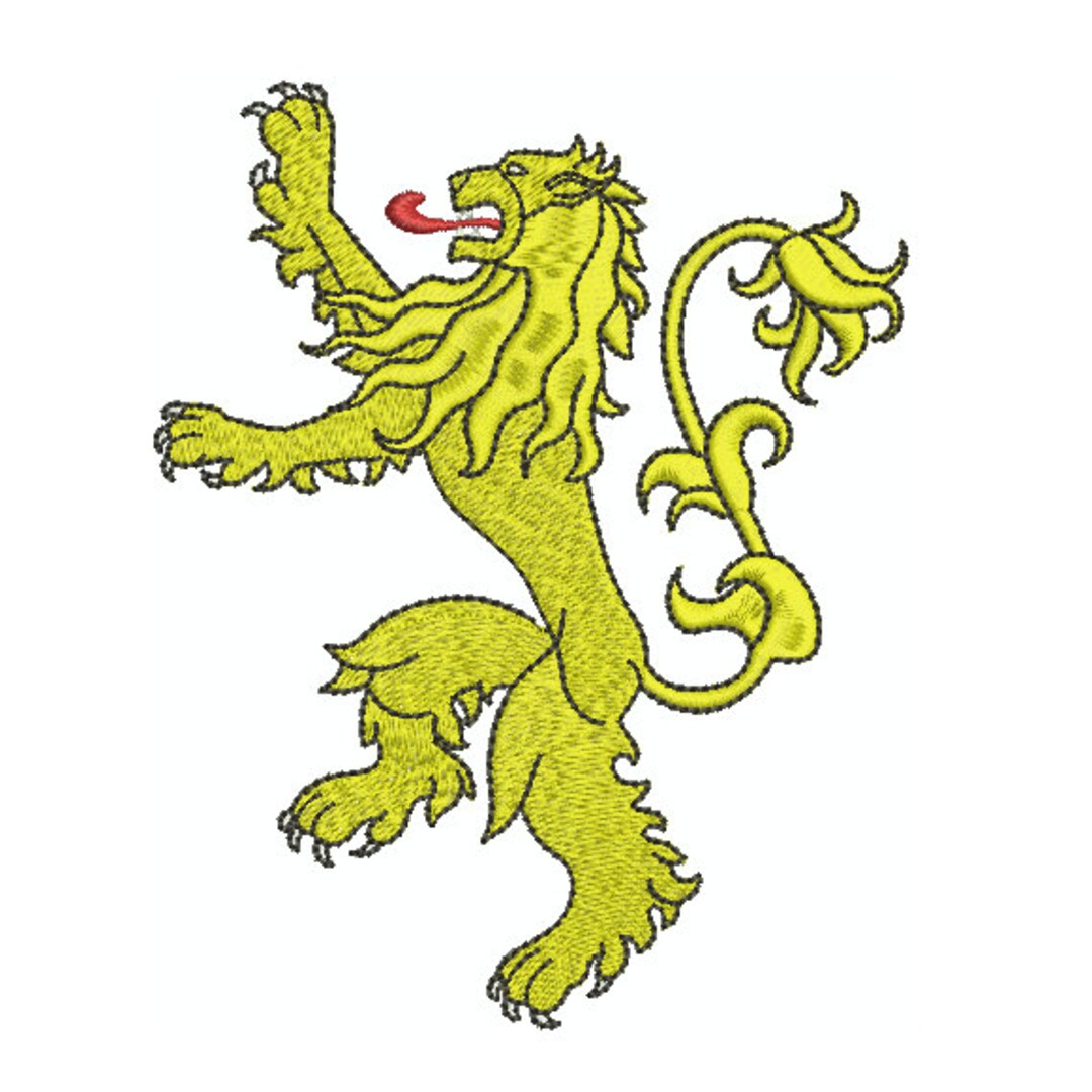 Lion Rampant Heraldry instant Download Machine Embroidery - Etsy