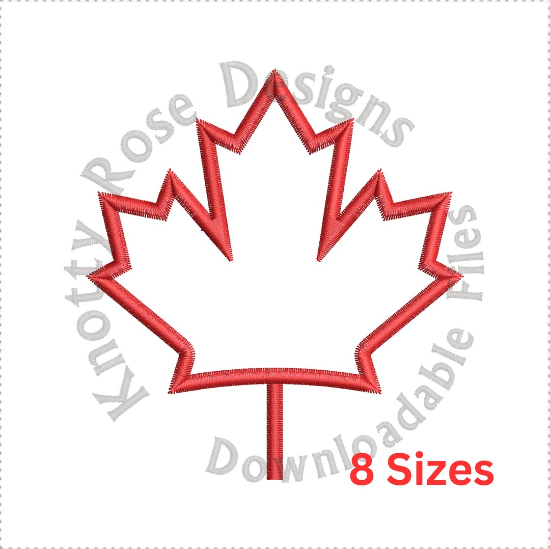 Applique Canadian Maple Leaf 1 (instant Download) Machine Embroidery ...