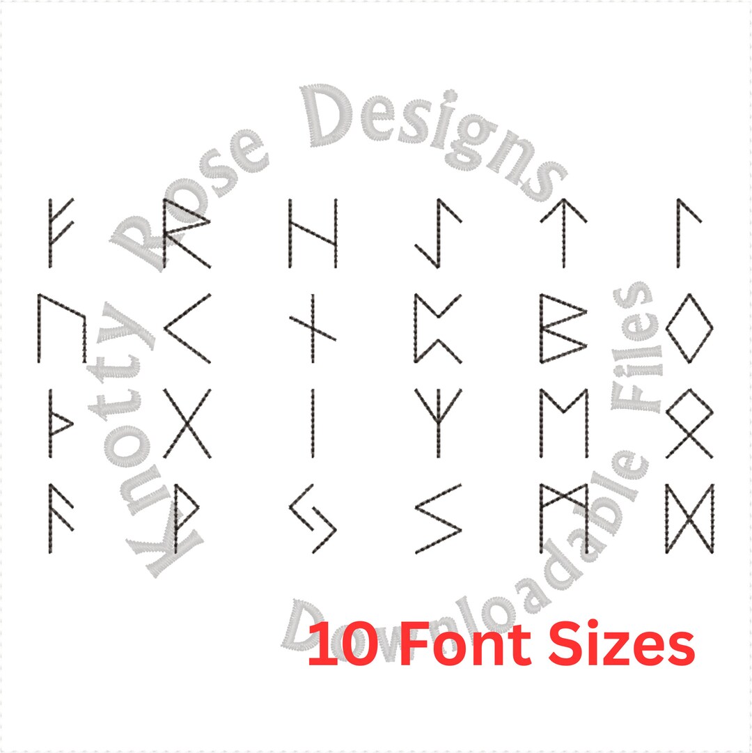 Rune 2 - Norse Nordic Elder Futhark Alphabet Font (instant Download ...