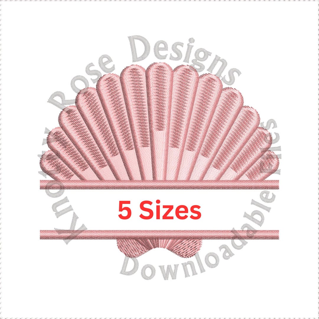 Scallop Seashell Split Frame (instant Download) Machine Embroidery ...