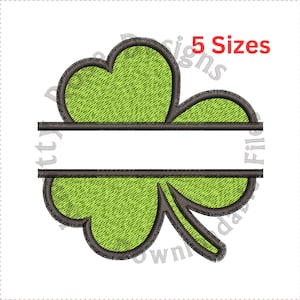 Shamrock 1 Split Frame (machine Embroidery Design) Instant Download - Etsy