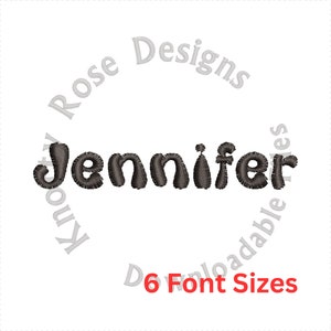 Jennifer - Font Monogram Alphabet (machine Embroidery Design) Instant ...