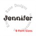 Jennifer - Font Monogram Alphabet (machine Embroidery Design) Instant ...
