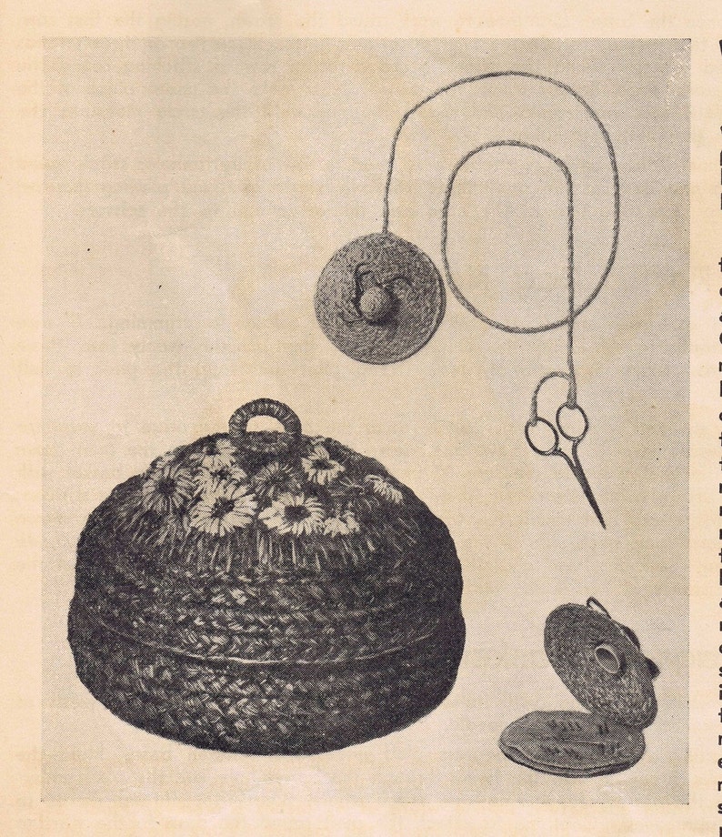 RAFFIA Hats Bags Patterns PDF 1940s Book Make Your Own Baskets Hats ...