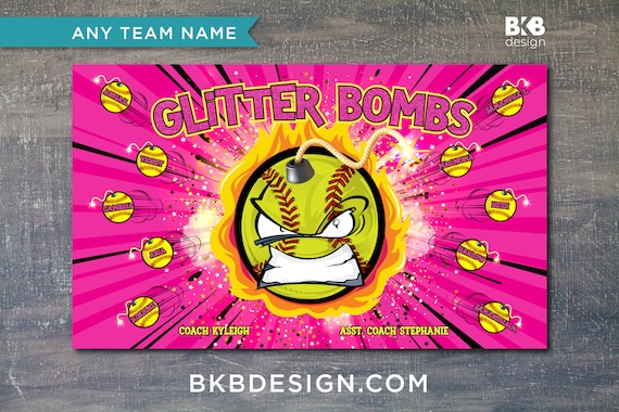 Custom Vinyl Softball Banner, Little League Banner, T-Ball Banner ...