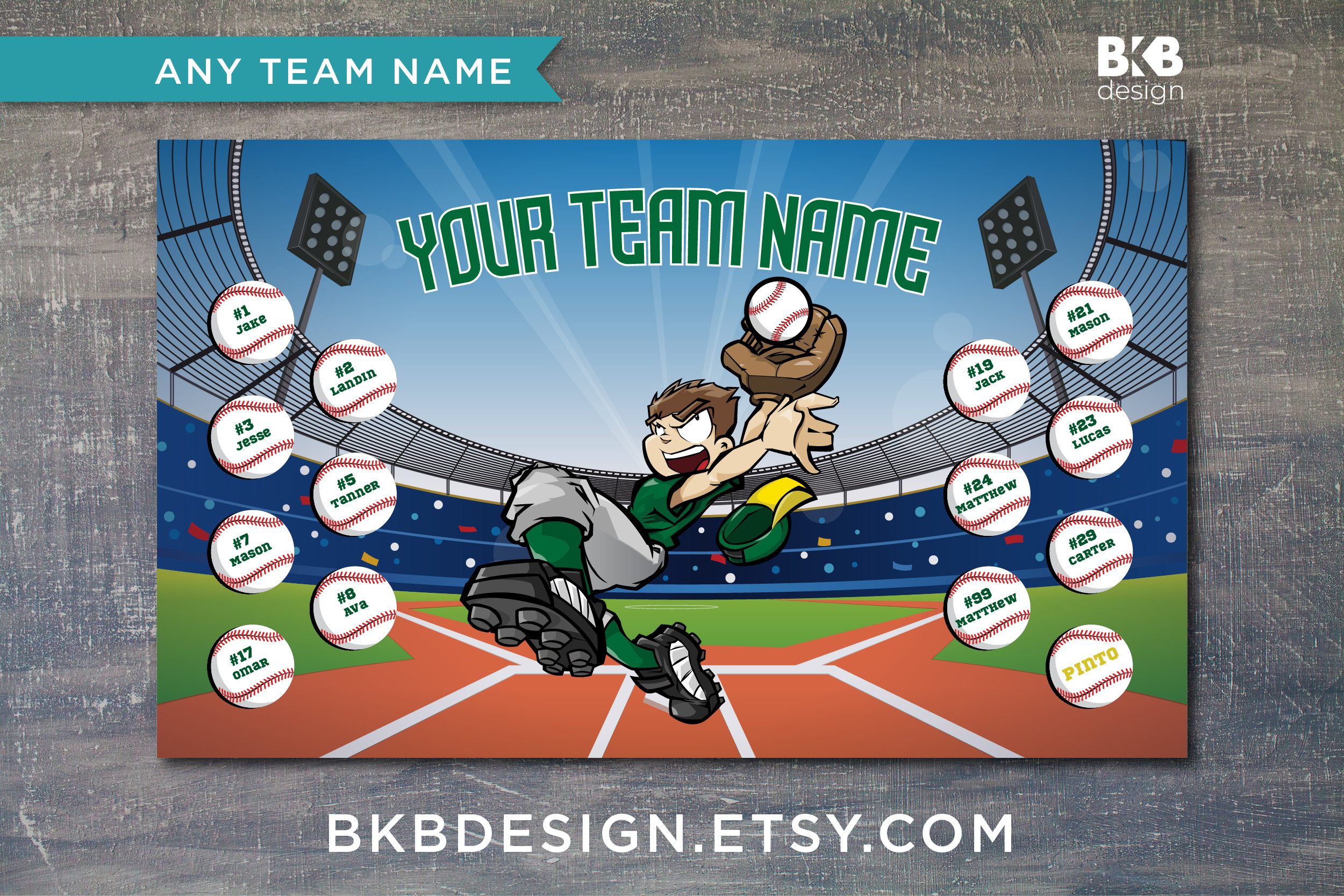 Custom Vinyl Baseball/softball Team Banner: Hawks, Bird, Jay, Cardinal ...