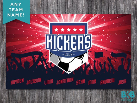 Custom Vinyl Soccer Team Banner, Sports Team Banners, Team Banners ...