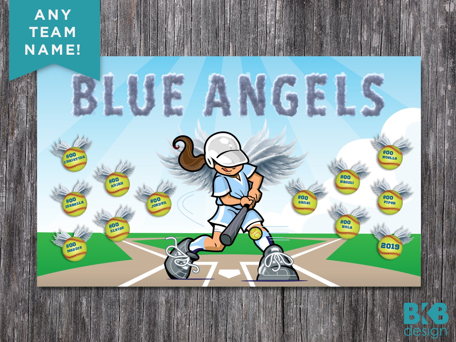 Blue Angels Softball Logo